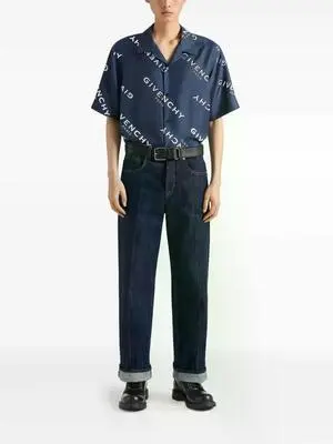 Givenchy Logo-print Short-sleeved Shirt - Blue