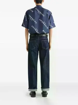 Givenchy Logo-print Short-sleeved Shirt - Blue