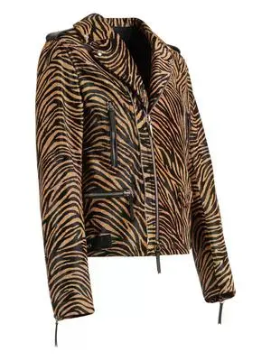 GIUSEPPE ZANOTTI Kian Animal-print Biker Jacket