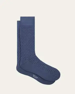Paul Smith Mini Polka Dot Crew Socks - Navy