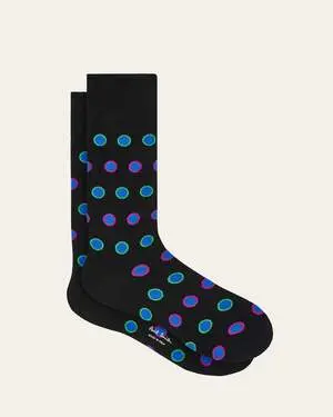 Paul Smith Joris Dots Crew Socks - Black