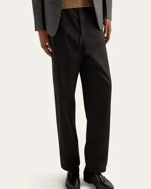Prada Cotton Gabardine Flat-front Pants - Nero