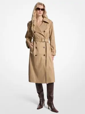 Michael Kors Cotton-blend Belted Trench Coat