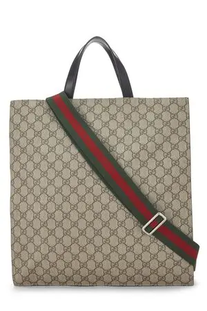 Gucci Gg Supreme Canvas Web Vertical Tote