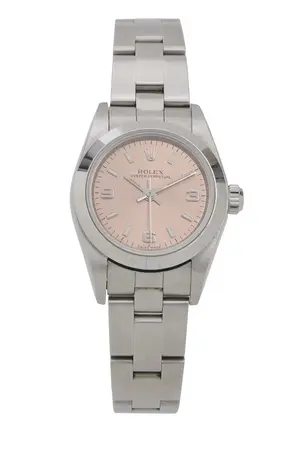 Rolex Oyster Perpetual 24mm Stainless Steel Watch - Pink