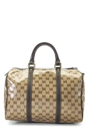 Gucci Gg Crystal Joy Boston Handbag - Brown