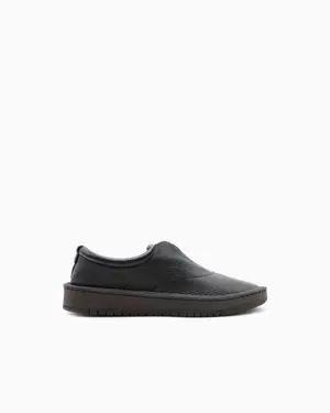 Giorgio Armani Deerskin Slip-ons - Black