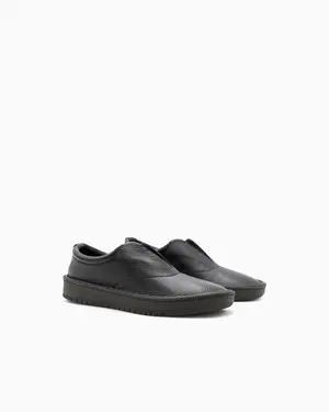 Giorgio Armani Deerskin Slip-ons - Black