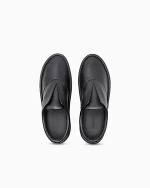Giorgio Armani Deerskin Slip-ons - Black