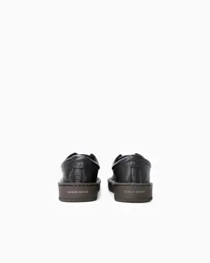 Giorgio Armani Deerskin Slip-ons - Black