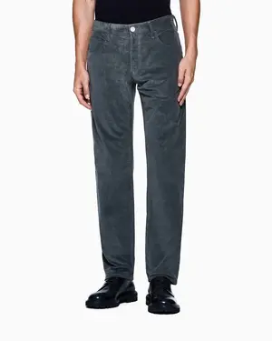 Giorgio Armani Regular-fit Cotton And Cashmere Trousers