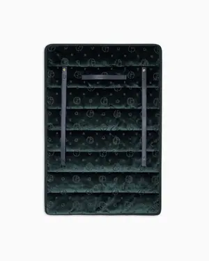 Giorgio Armani Poldo X Travel Mat In Monogram Jacquard Velvet - Green