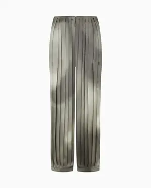 Women's Silk Pleated Pants