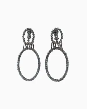 GIORGIO ARMANI Pendant Hoop Earrings