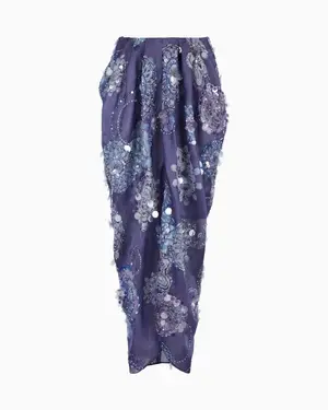 Giorgio Armani Long Skirt With Mandala Print And Embroidery - Patterned