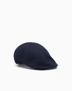Giorgio Armani Wool-blend Flat Cap - Blue