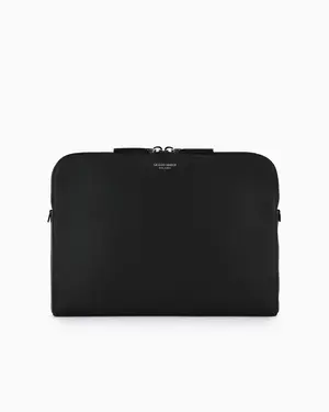 Giorgio Armani Leather Document Holder - Black