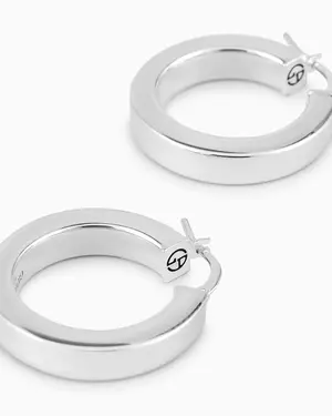 Giorgio Armani Sterling Hoop Earrings