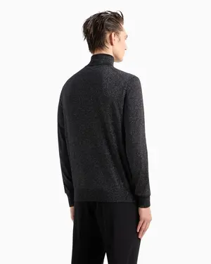 Giorgio Armani Rollneck Jumper In Cashmere, Silk And Lurex - Patterned