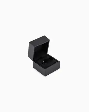 Giorgio Armani Sterling Silver And Velvet Cufflinks