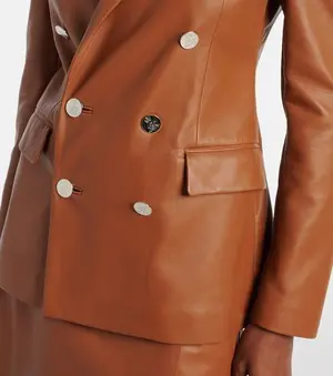 Ralph Lauren Camden Leather Blazer - Brown