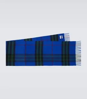 Burberry Burberry Giant Check Cashmere Scarf Blue