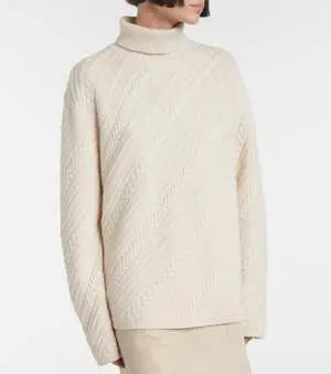 JOSEPH Cable-knit Wool Turtleneck Sweater