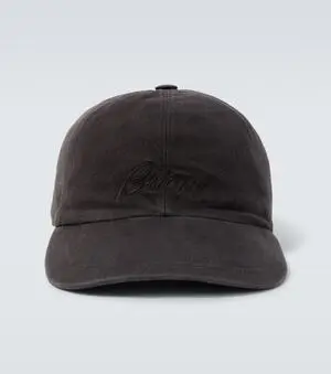 Brioni Cotton And Cashmere Baseball Cap - Black