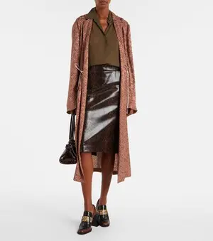 JIMMY CHOO Tylor 95 Snake-effect Leather Loafer Pumps
