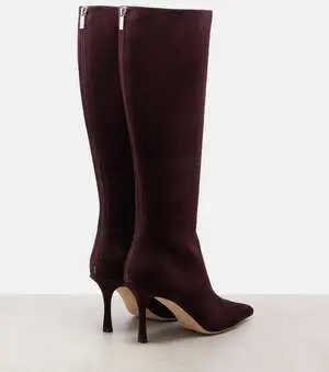 JIMMY CHOO Agathe 85 Suede Knee-high Boots