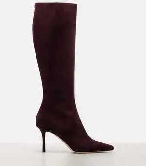 JIMMY CHOO Agathe 85 Suede Knee-high Boots