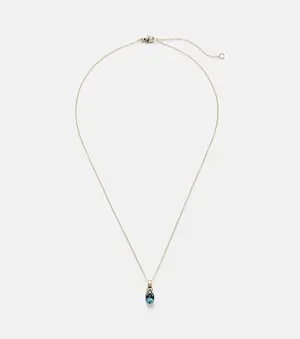 STONE AND STRAND Serenity 14kt Charm Necklace With Spinel - Gold