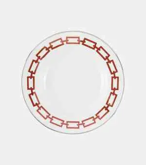 GINORI 1735 Porcelain Soup Plate - Red