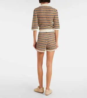 ERES Disco Open-knit Cotton-blend Shorts - Multicoloured