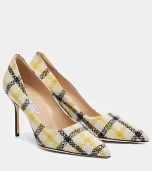 MANOLO BLAHNIK BB 90 Checked Pumps