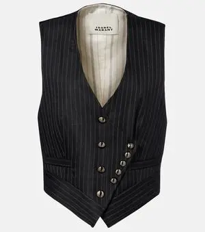 Isabel Marant Nicky Pinstripe Wool-blend Vest