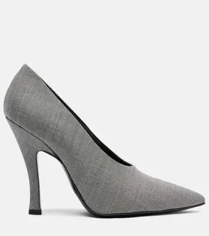 Magda Butrym Twill Pointed Pumps - Grey