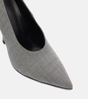 Magda Butrym Twill Pointed Pumps - Grey