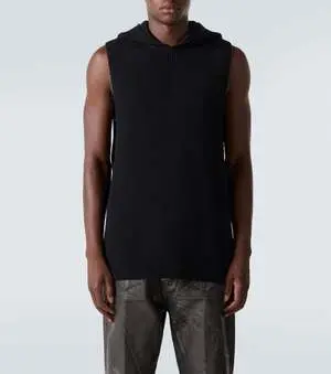Rick Owens Ribbed-knit Virgin Wool Hooded Vest