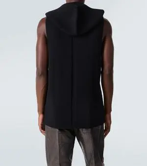 Rick Owens Ribbed-knit Virgin Wool Hooded Vest