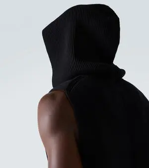 Rick Owens Ribbed-knit Virgin Wool Hooded Vest