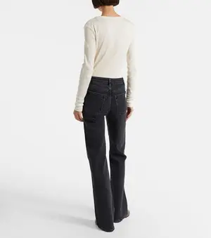 FRAME Arrow High-rise Bootcut Jeans - Black