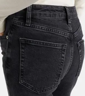 FRAME Arrow High-rise Bootcut Jeans - Black