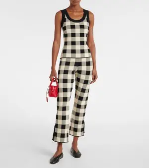 Posse Pippa Checked Flared Pants - Multicoloured