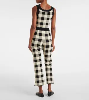 Posse Pippa Checked Flared Pants - Multicoloured