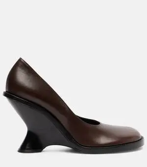 Dries Van Noten 95 Leather Wedges