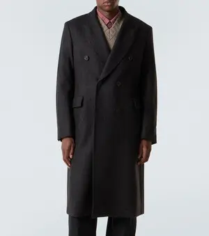 Our Legacy Whale Double-breasted Wool-blend Coat - Black