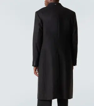 Our Legacy Whale Double-breasted Wool-blend Coat - Black