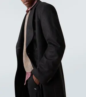 Our Legacy Whale Double-breasted Wool-blend Coat - Black