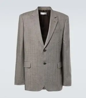 Our Legacy Ceremony Herringbone Virgin Wool Blazer